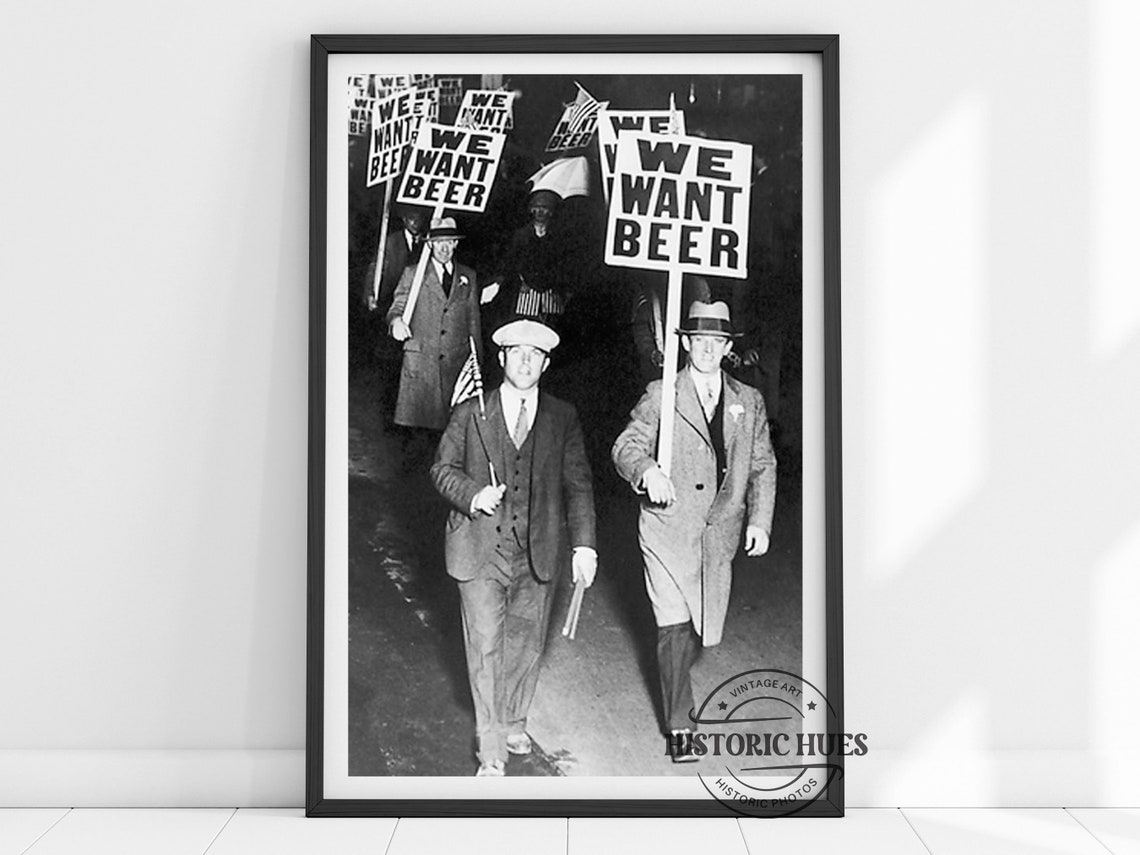 Vintage Prohibition Prints, Prohibition Wall Art, Black and White ...