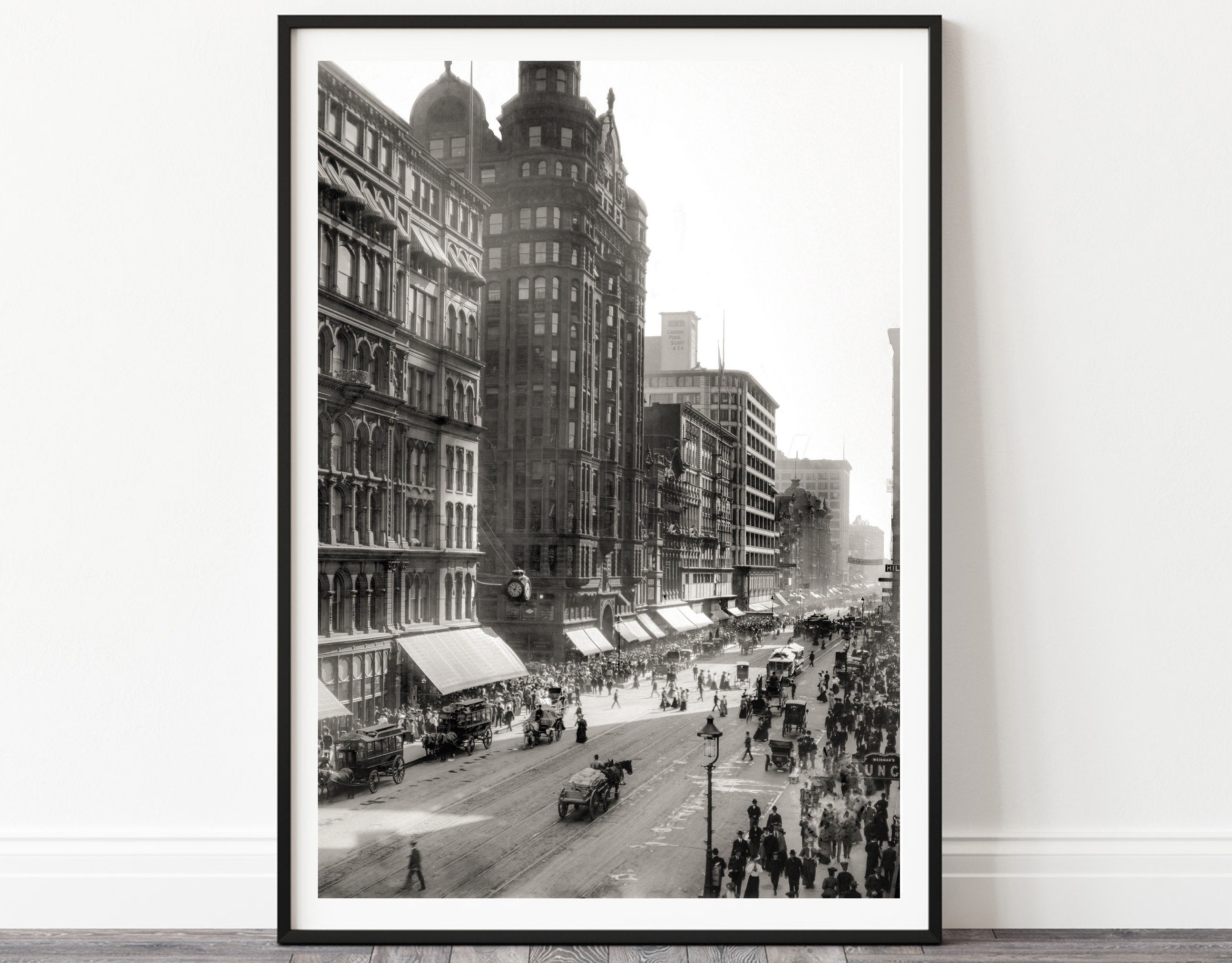 Vintage Chicago Print 1905 Chicago Wall Art State Street - Etsy