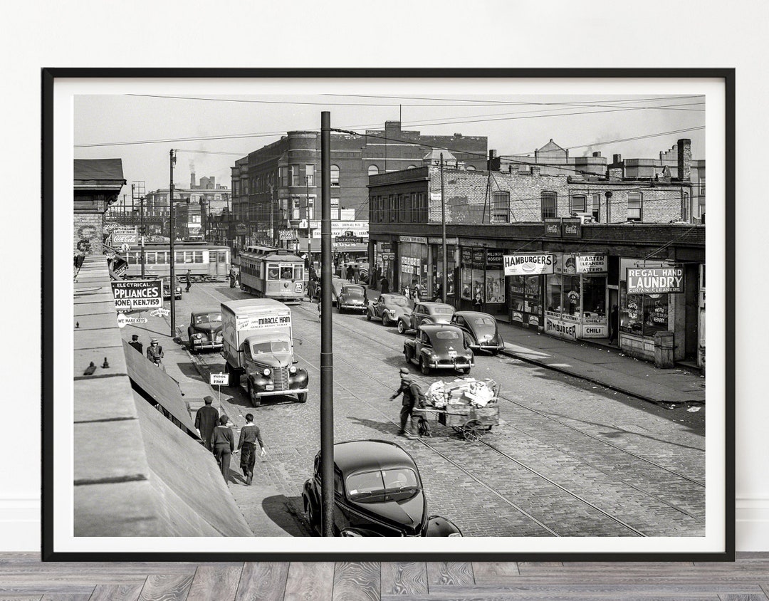 Vintage Chicago Print, 1901, South Side, Chicago Wall Art, State Street ...