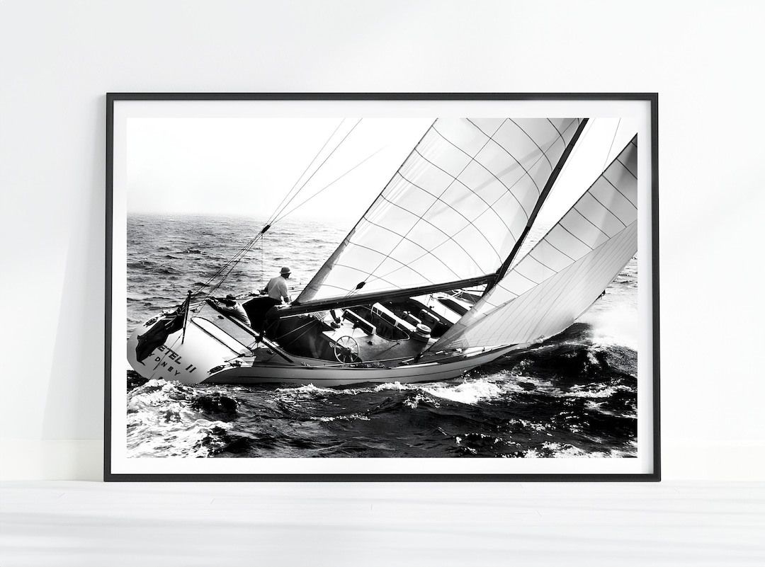 Vintage Sailing Print, Sailing Wall Art, Sailboat Poster, Sailing Art ...