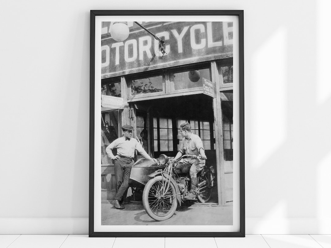 Vintage Motorcycle Print, Indian Motorcycle Poster, Motorcycle Wall Art ...
