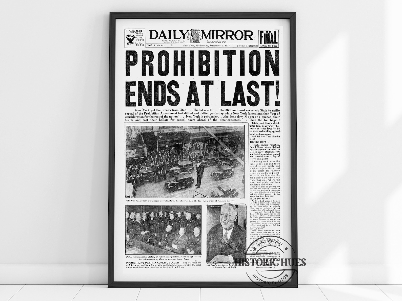 Vintage Prohibition Prints, Prohibition Wall Art, Black and White ...