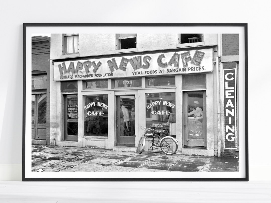 Vintage Cafe Print, Coffee Poster, Coffee Shop Print, Sidewalk Cafe ...