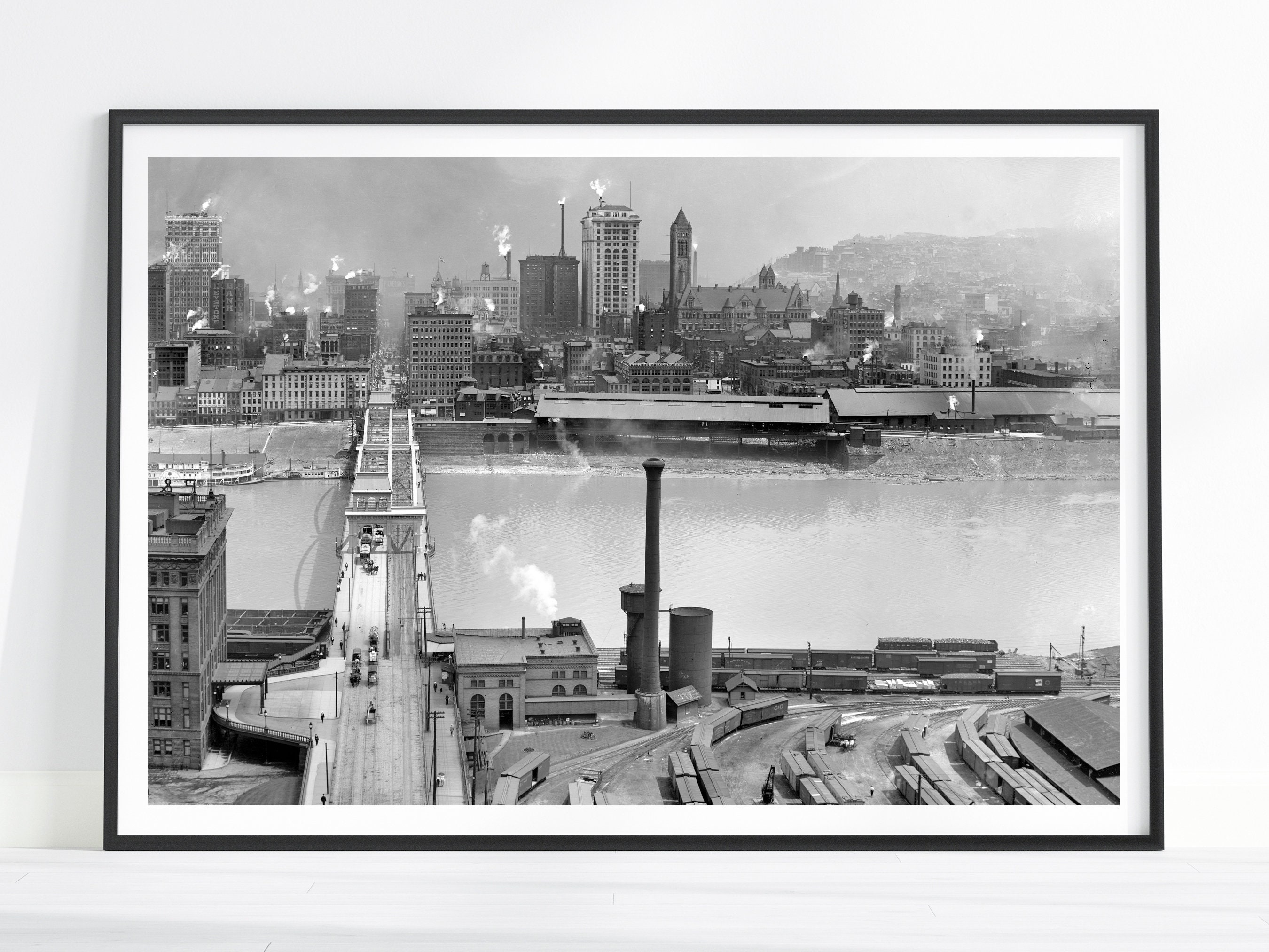 Vintage Pittsburgh Print 1905 Pittsburgh Wall Art Retro - Etsy