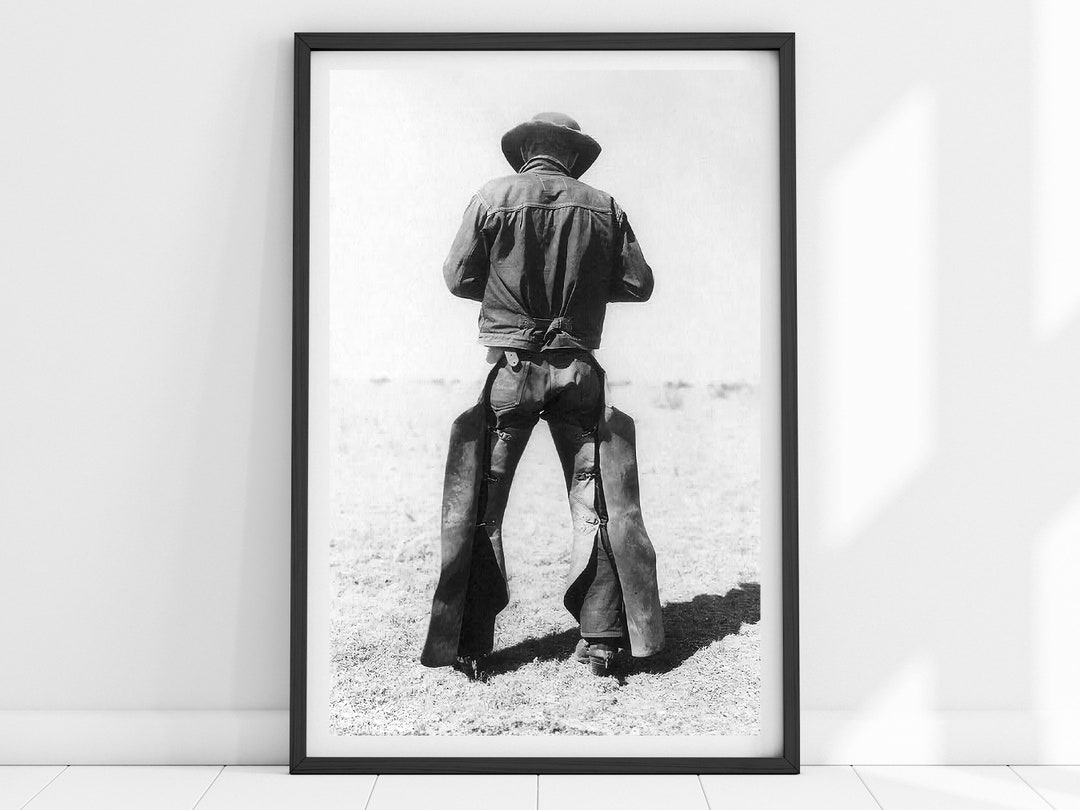 Vintage Cowboy Print, Cowboy Print, Cowboy Wall Art, Black and White ...
