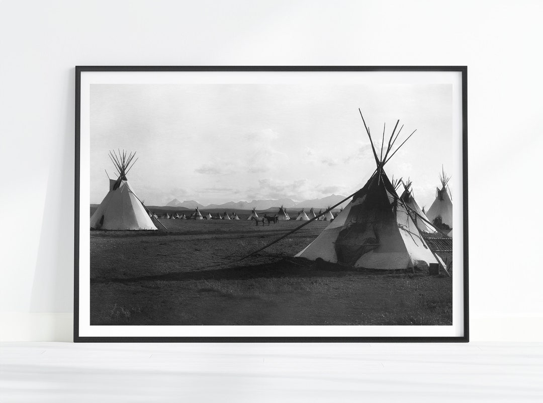 Vintage Native American Print, Native Americans Print, Cowboy Wall Art ...