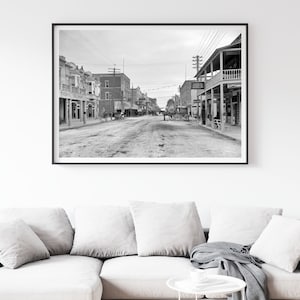 Vintage Miami Print, 1908 Miami Wall Art, Black and White Photography ...