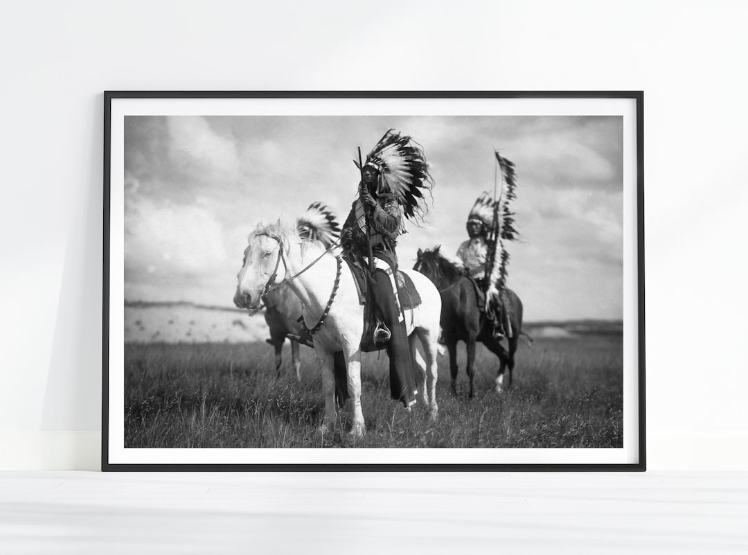 Native American Print, Sioux Print, Vintage Native American Print ...