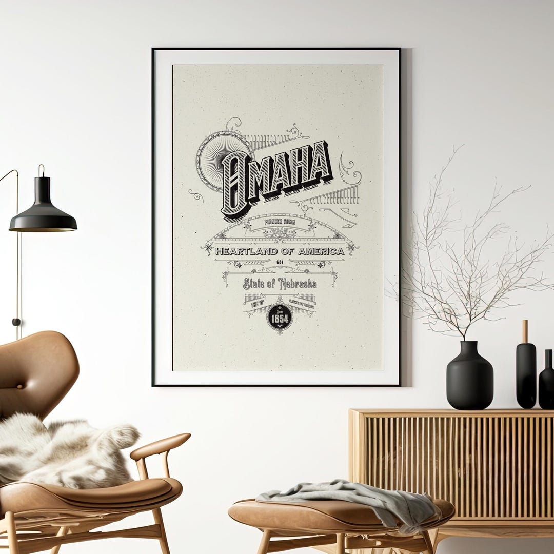 Omaha Print, Omaha Wall Art, Omaha Poster, Travel Poster, Minimalist ...
