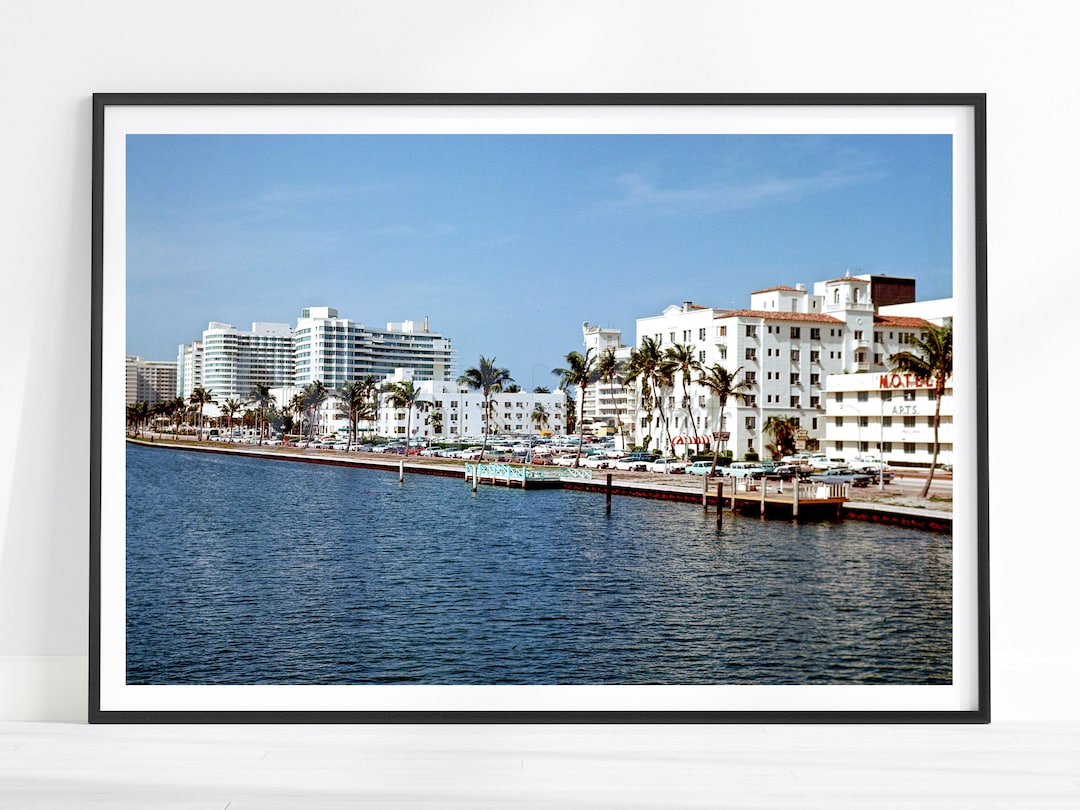 Vintage Miami Print, 1964 Miami Wall Art, Miami Poster, Retro Miami Art ...
