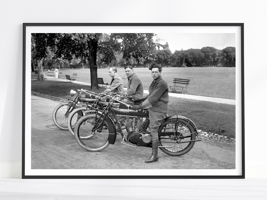 Vintage Motorcycle Print, Indian Motorcycle Print, Motorcycle Wall Art ...
