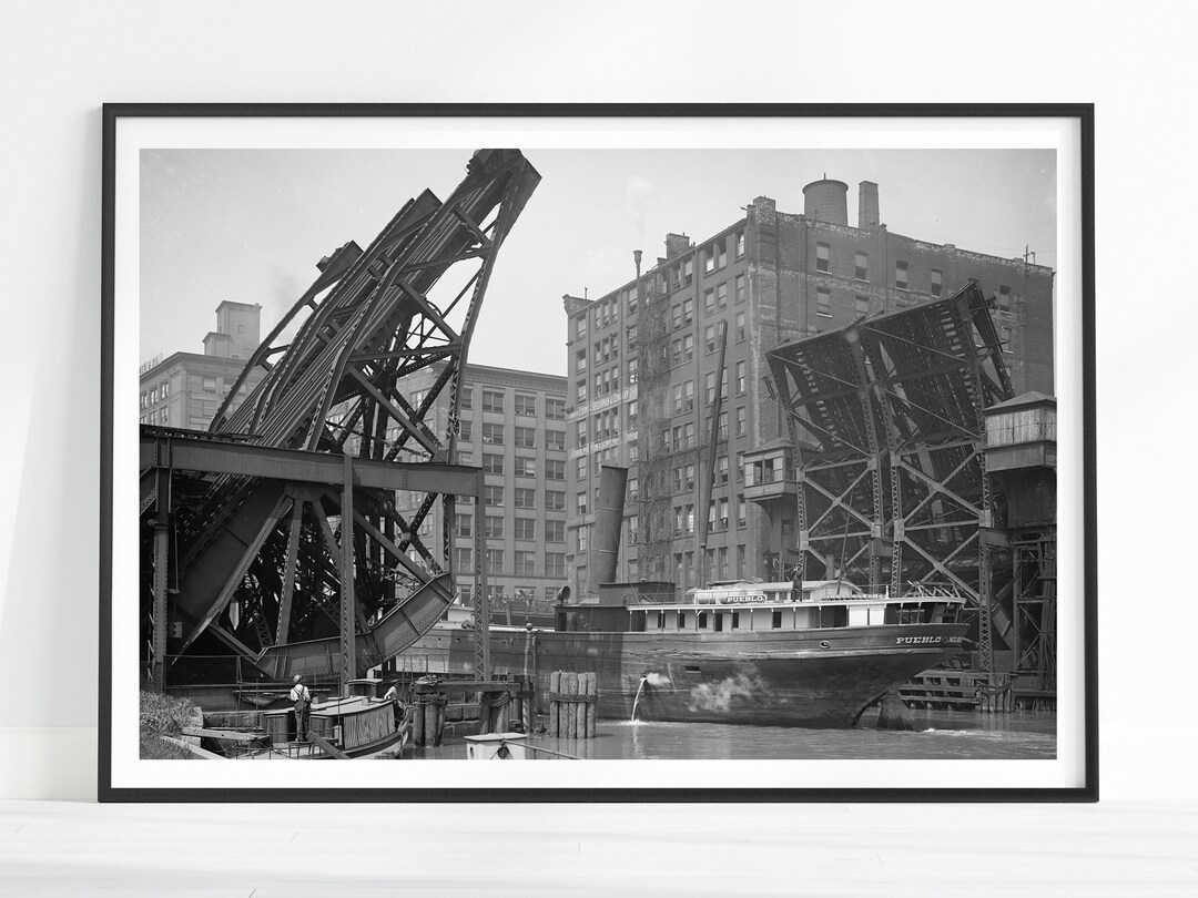 Vintage Chicago Print, 1907, Chicago Wall Art, Illinois Print, Chicago ...