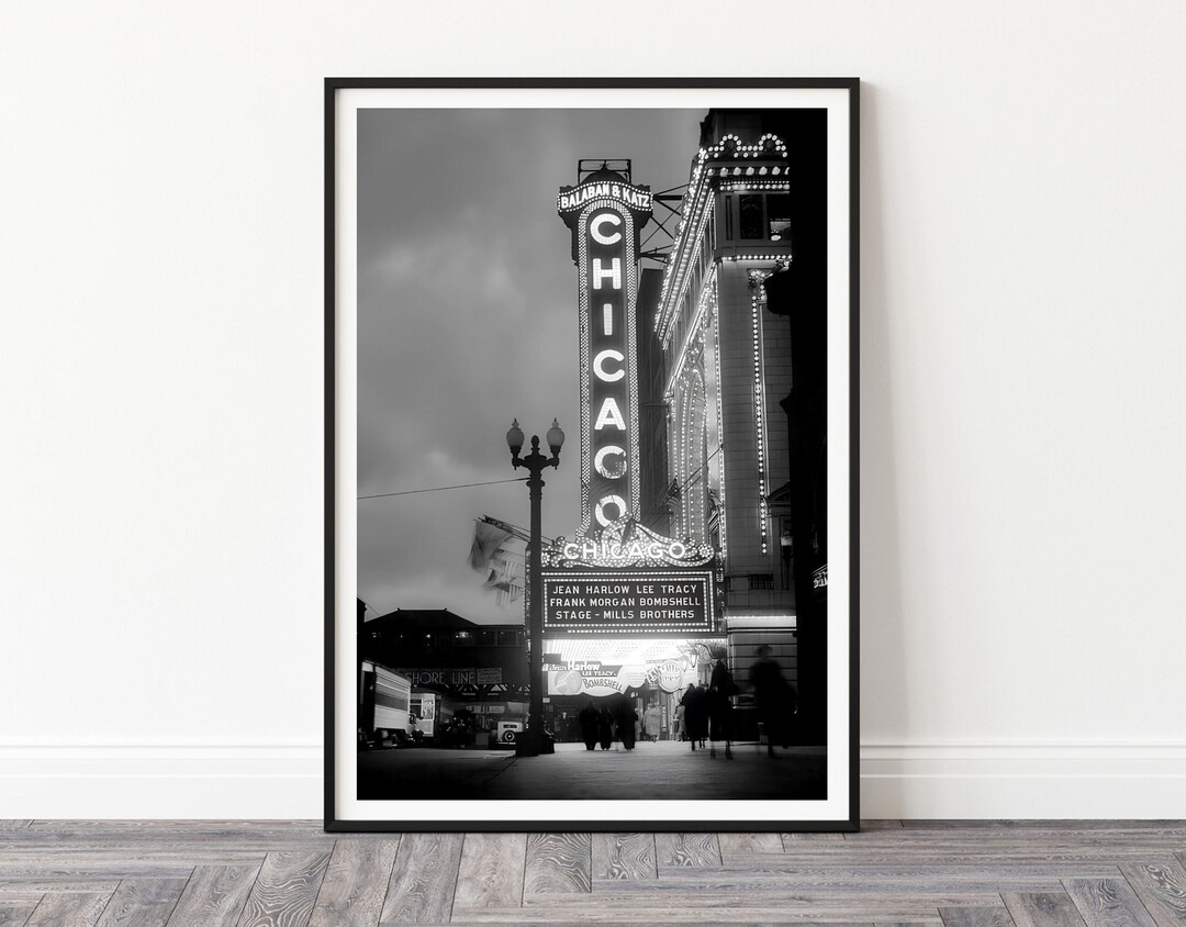 Vintage Chicago Print, Chicago Wall Art, Illinois Print, Chicago Poster ...