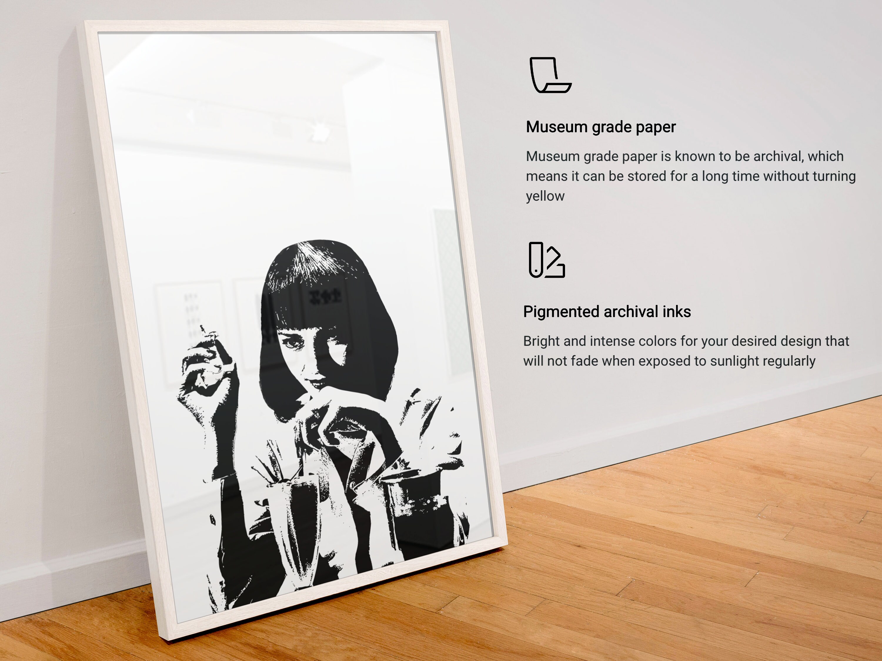 Pulp Fiction Poster - Mia Wallace Milkshake Wall Art Designed & Sold By ...
