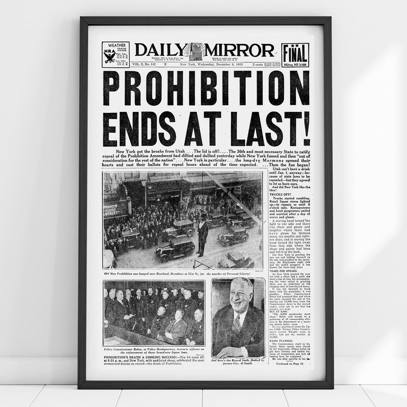 Prohibition Era Sign - Etsy