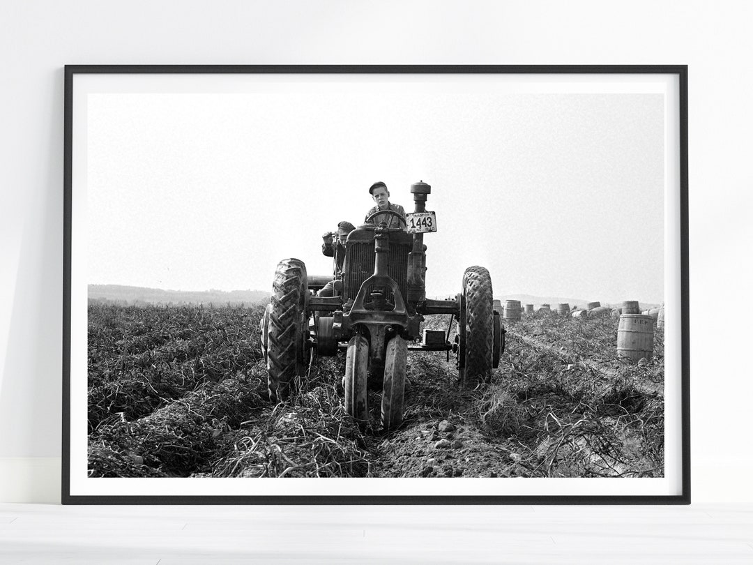 Vintage Tractor Print, Farmhouse Print, Vintage Farmhouse Decor ...