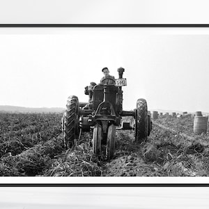 Vintage Tractor Print, Farmhouse Print, Vintage Farmhouse Decor ...