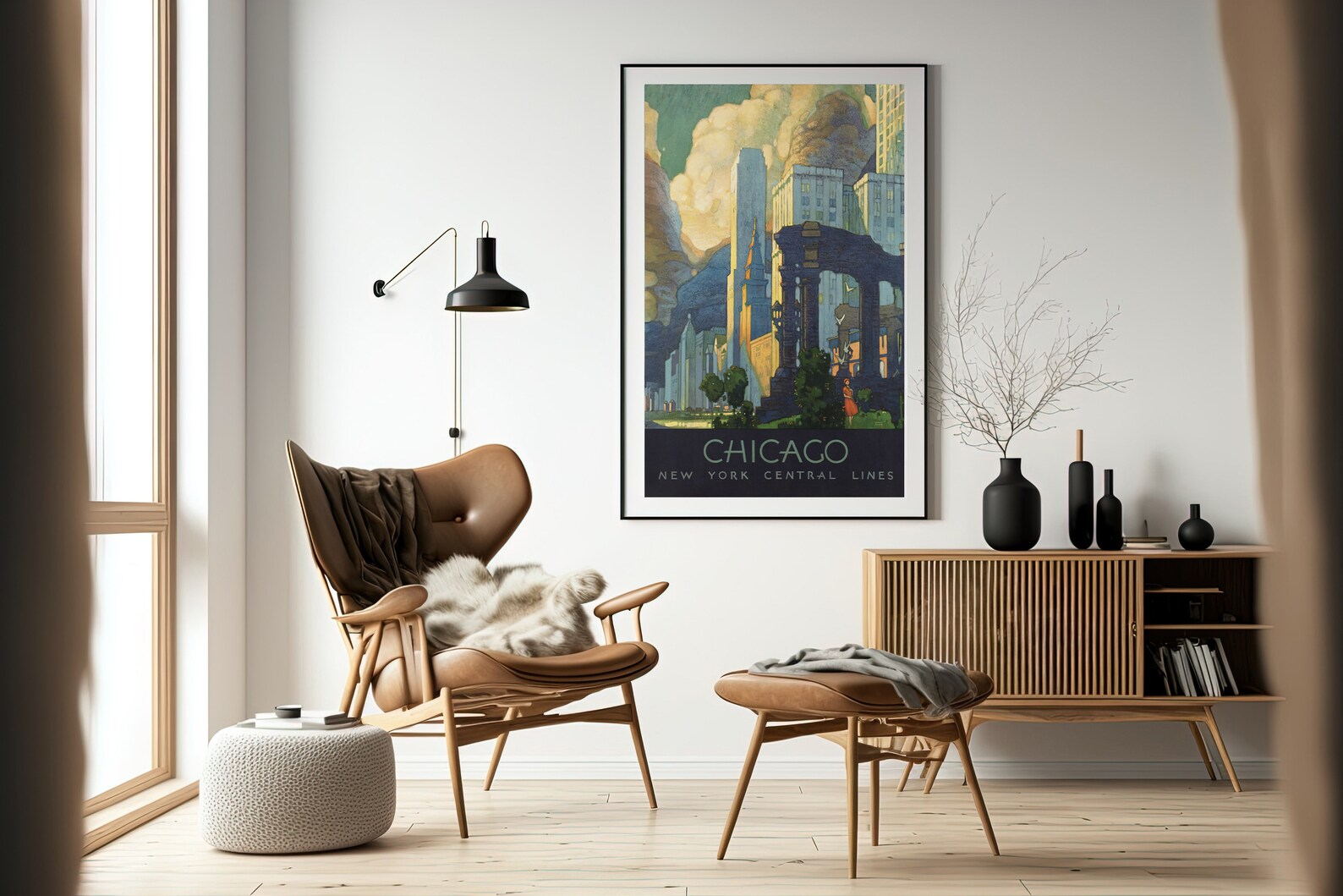 Chicago Travel Poster, Vintage Chicago Print, Chicago Wall Art, Chicago ...