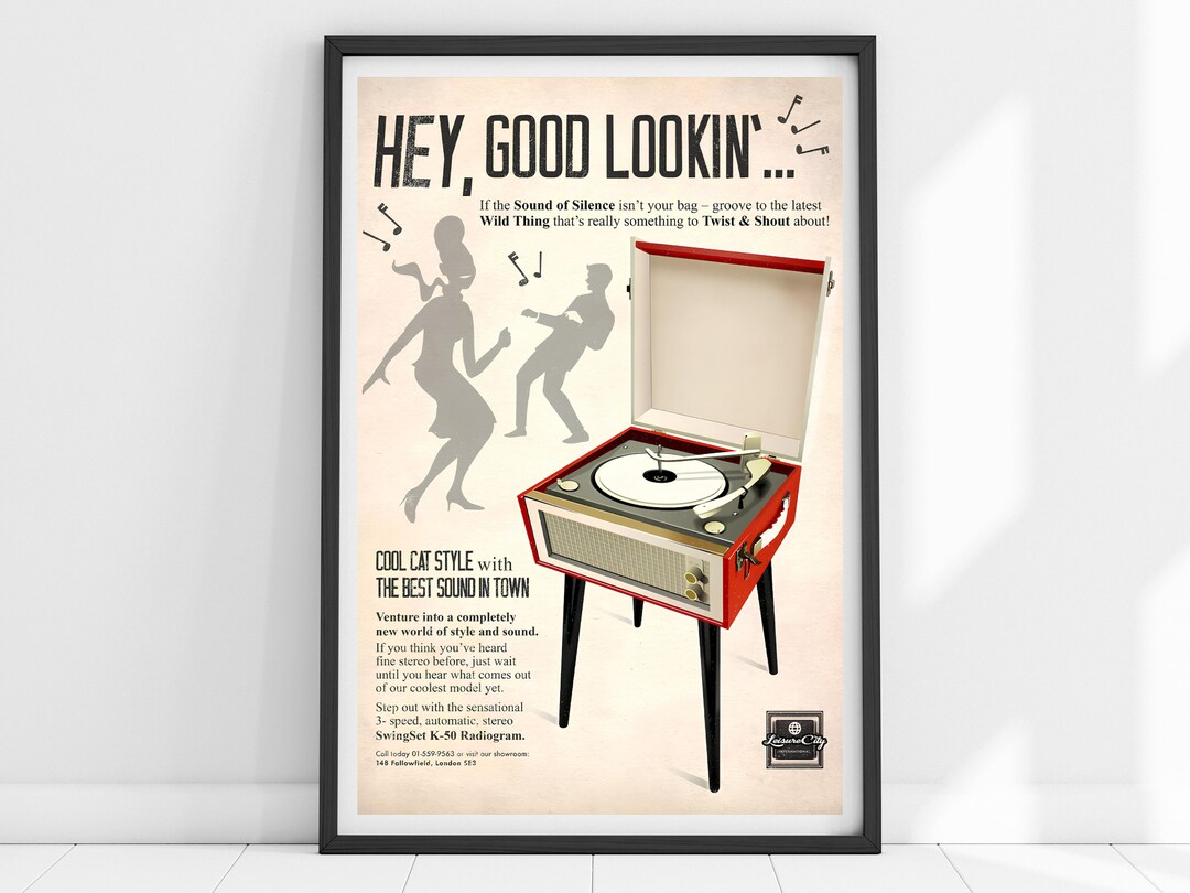 Vinyl Record Print, Vinyl Record Poster, Vintage Record Player Art ...