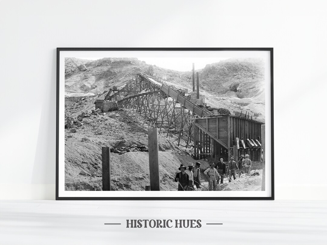 Vintage Mining Print, Mining Wall Decor, Mining Prints, Mining Poster ...