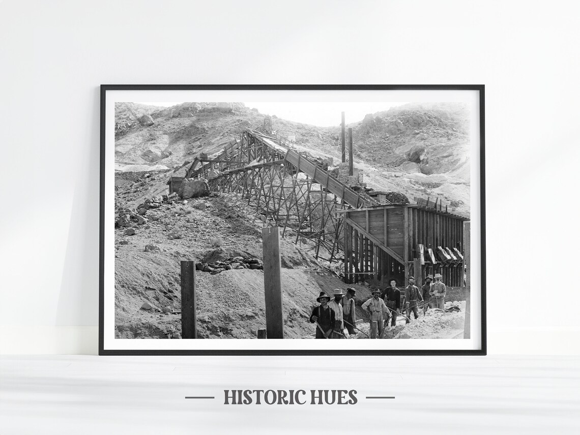 Vintage Mining Print, Mining Wall Decor, Mining Prints, Mining Poster ...
