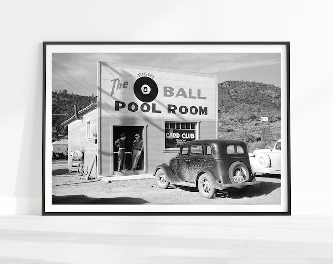 Pool Table Poster Billiards Vintage Game Wall Art Home Decor Art Print ...