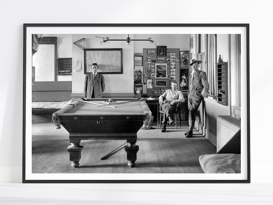 Vintage Billiards Print, Billiards Wall Art, Billiards Decor, Retro ...