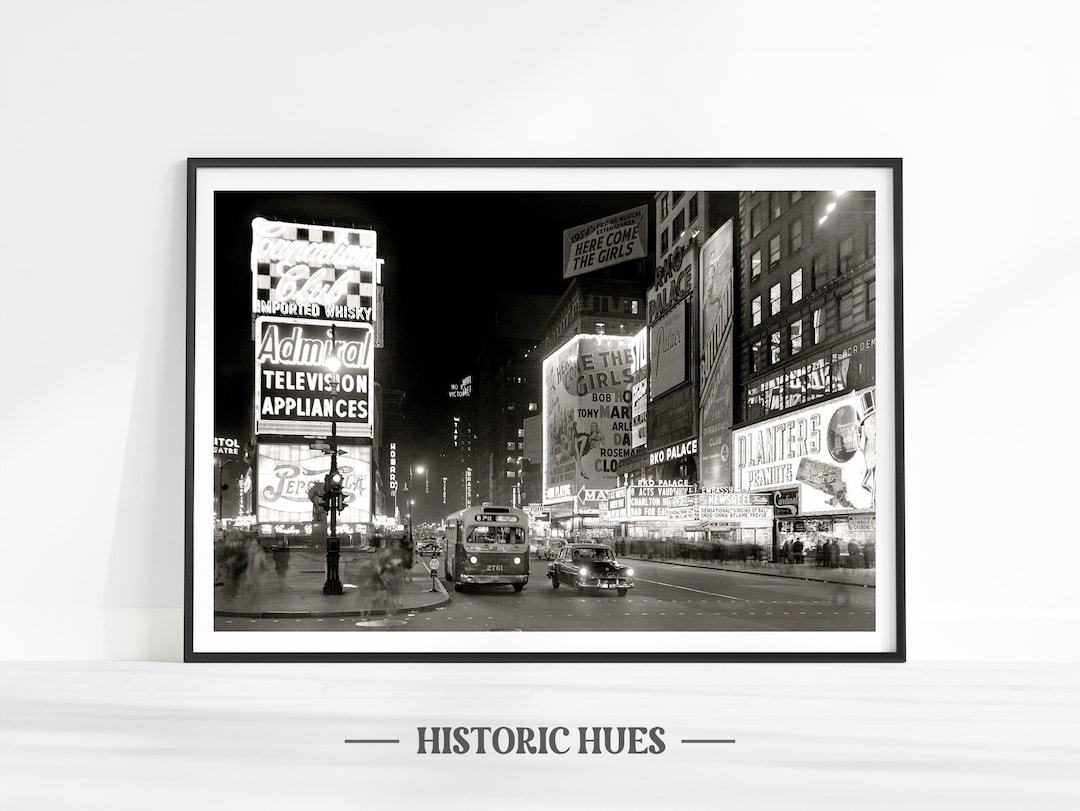 Vintage New York City Print, Times Square Print, New York City Wall Art ...
