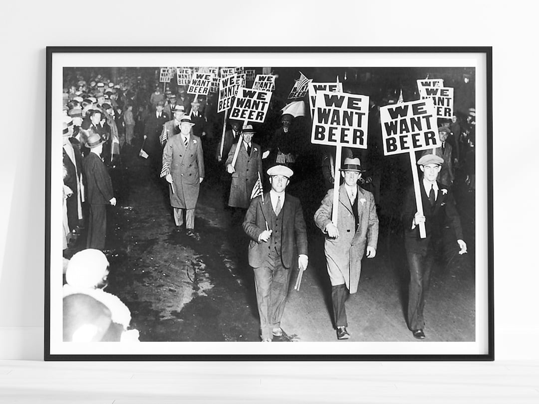 Vintage Prohibition Print, 1920 Black and White Wall Art, Vintage Wall ...