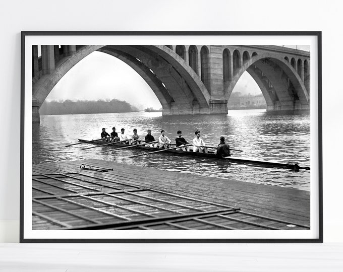 Vintage Rowing Poster 1927 University Championships Padua Rowing Club ...