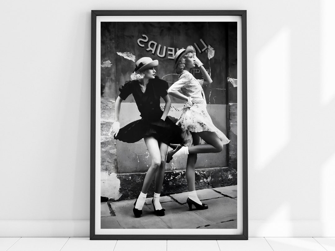 Vintage Women Print, Fashion Wall Art, Black and White Print, Vintage ...