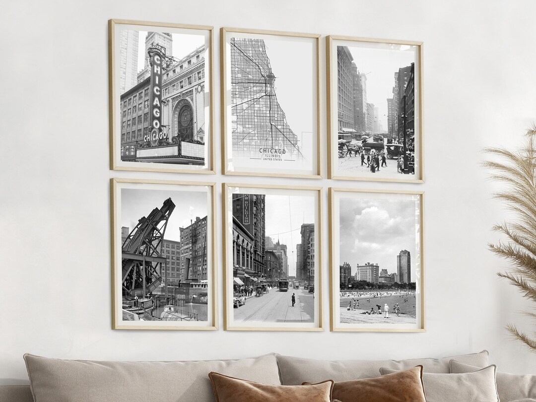 Vintage Chicago Prints, Chicago Wall Art, Chicago Black and White ...