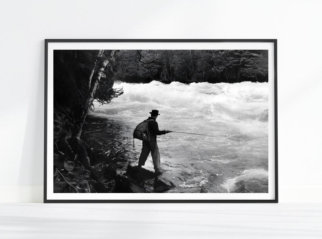 Vintage Fishing Print, Fly Fishing Poster, Fisherman Poster, Fishing ...