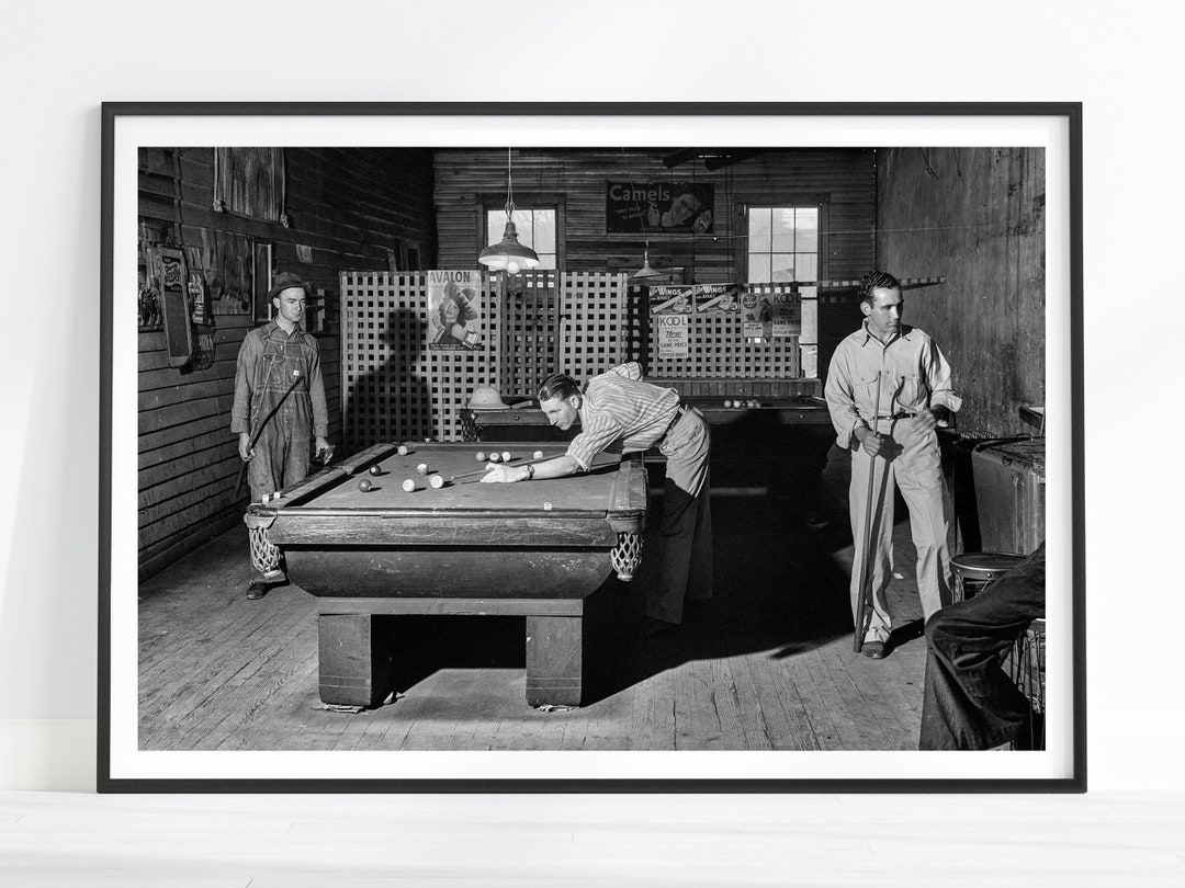 Vintage Billiards Print, Billiards Wall Art, Billiards Decor, Retro ...