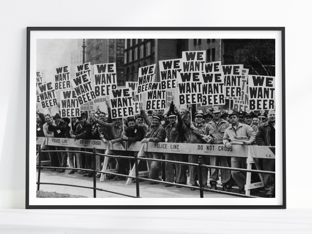 Vintage Prohibition Print, Vintage Wall Art, Beer Wall Art, Prohibition ...