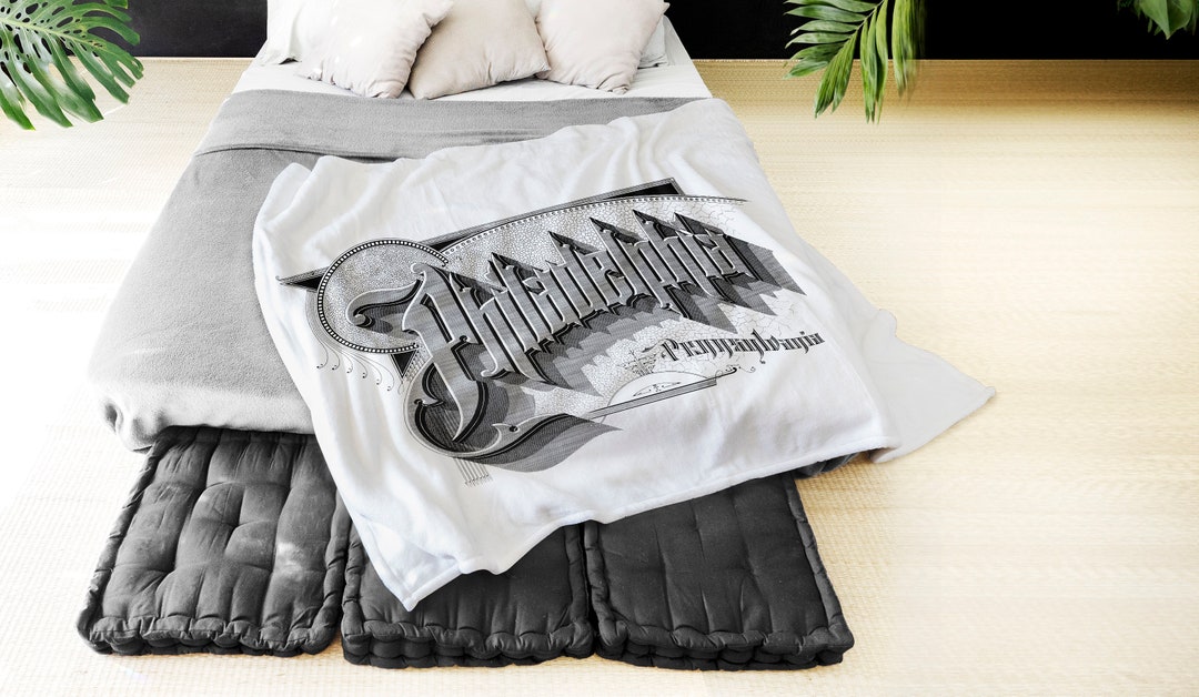 Philadelphia Blanket, Philadelphia Map Blanket, Fleece Blanket, Airbnb ...