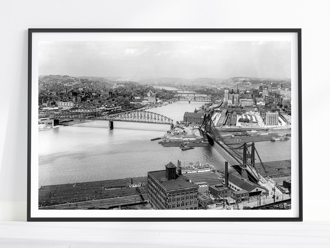 Vintage Pittsburgh Print, 1912 Pittsburgh Wall Art, Retro Pittsburgh ...