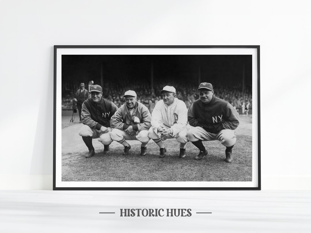 Vintage Baseball Print, Babe Ruth Print, Baseball Wall Art, Babe Ruth ...