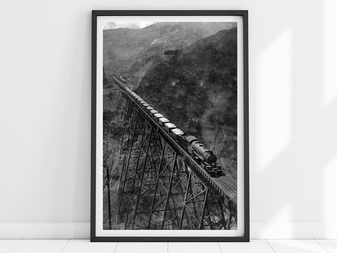 Vintage Train Print, Train Print, Train Wall Art, Steam Train Poster ...