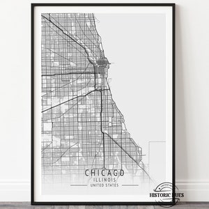 Vintage Chicago Prints, Chicago Wall Art, Chicago Black and White ...