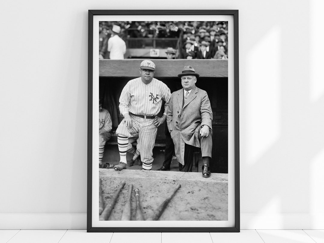 Vintage Baseball Print, Babe Ruth Print, Baseball Wall Art, Babe Ruth ...