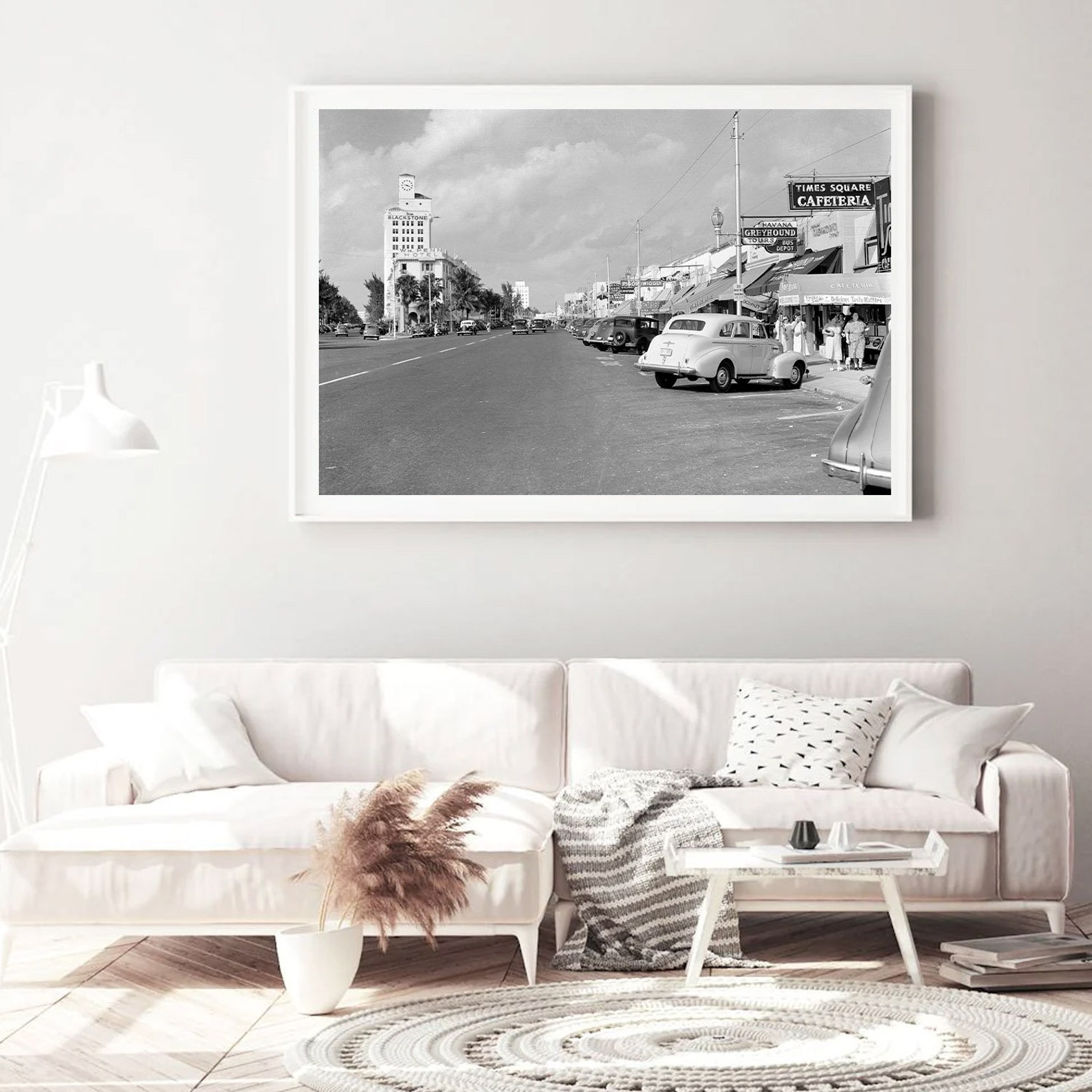 Vintage Miami Print, 1939 Miami Wall Art, Black and White Photography ...