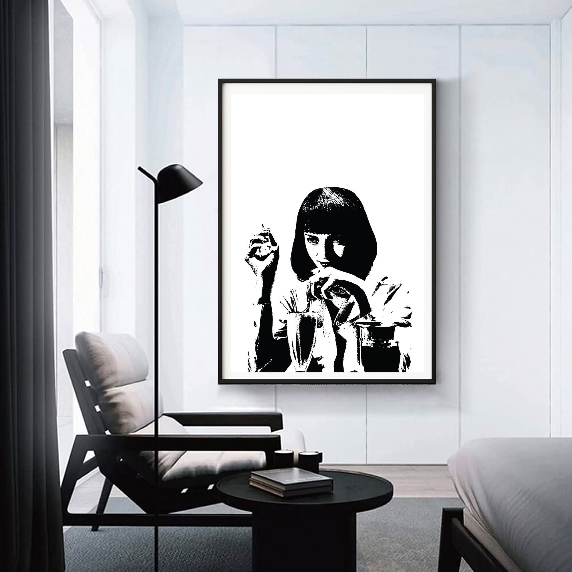 Pulp Fiction Poster - Mia Wallace Milkshake Wall Art Designed & Sold By ...