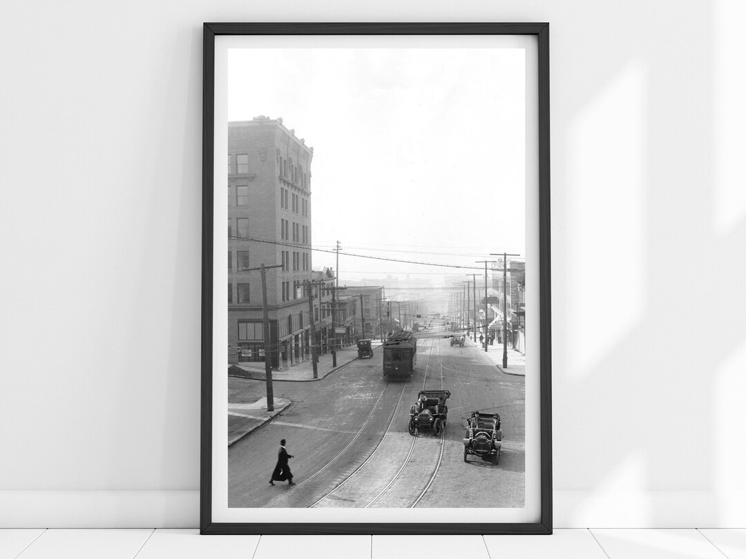 Vintage Seattle Print, Seattle Wall Art, Seattle Poster, Seattle Photo ...