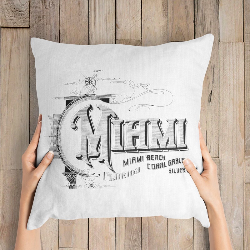 Miami Throw Pillow - Etsy