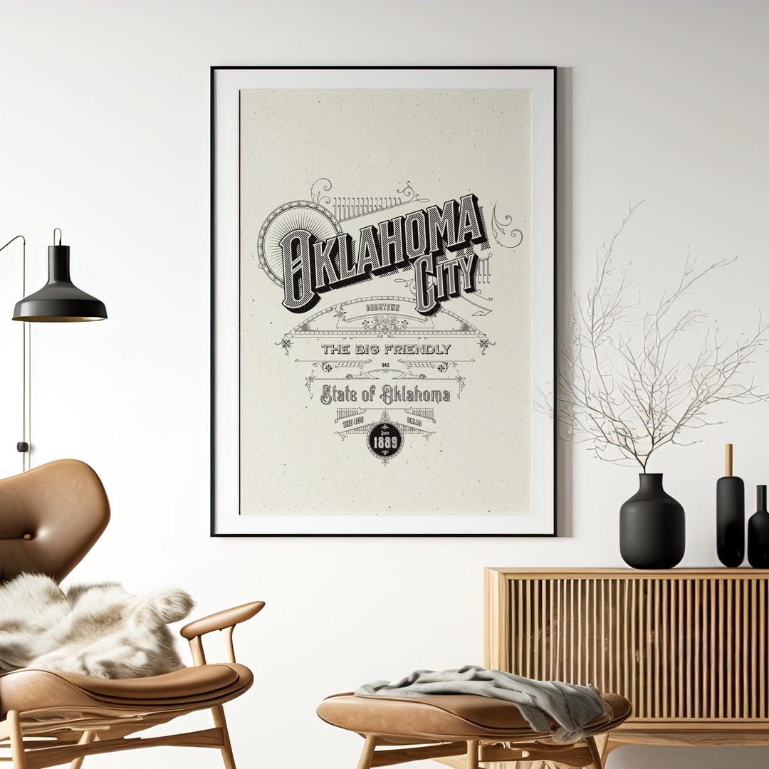 Oklahoma City Print, Oklahoma City Wall Art, Oklahoma City Poster, OKC ...
