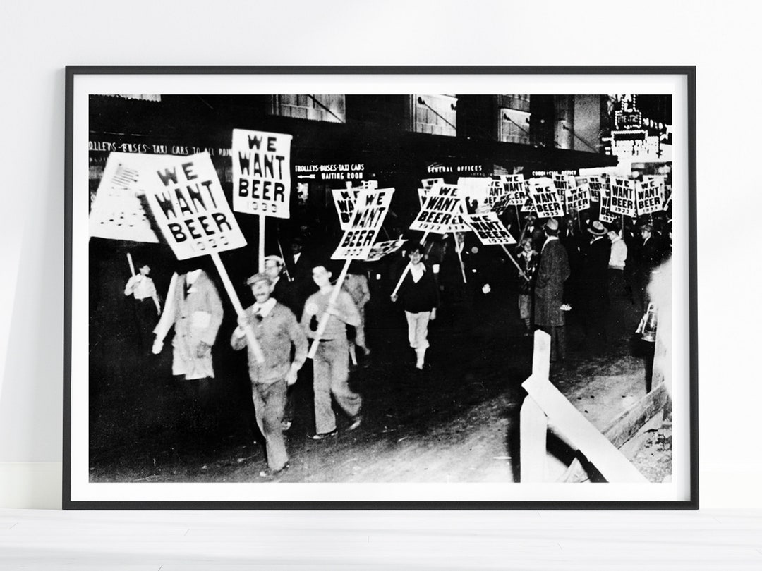 Vintage Prohibition Print, Vintage Wall Art, Beer Wall Art, Prohibition ...