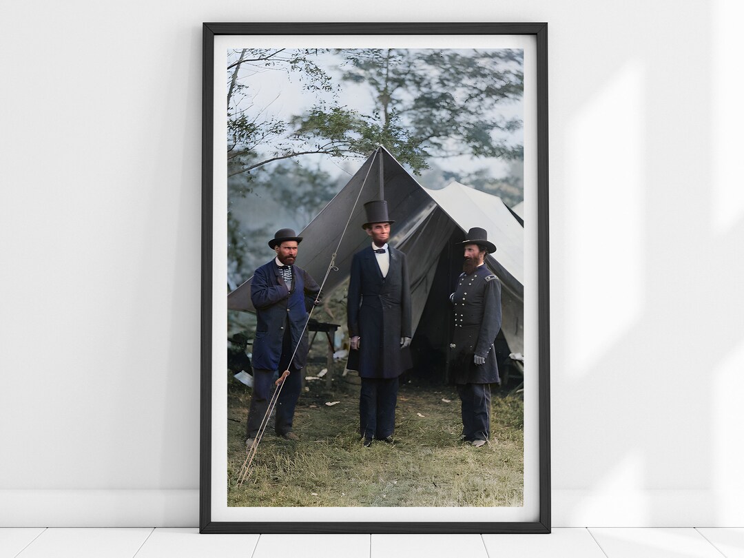 Vintage Abraham Lincoln Print, Lincoln Wall Art, Civil War Wall Art ...