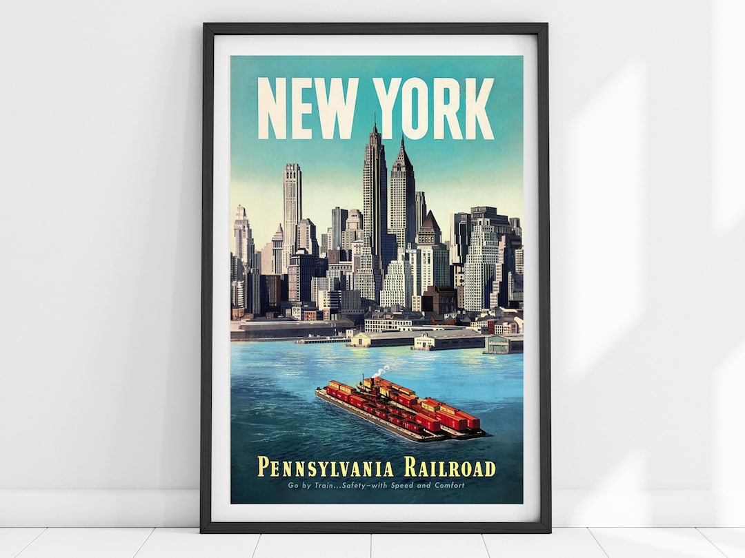 New York City Travel Poster, New York City Print, Vintage Art, New York ...