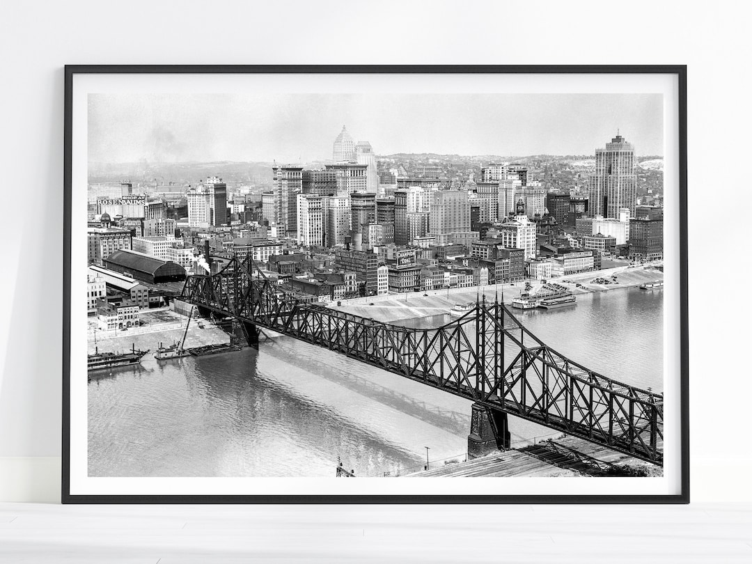 Vintage Pittsburgh Print, 1938 Pittsburgh Wall Art, Retro Pittsburgh ...